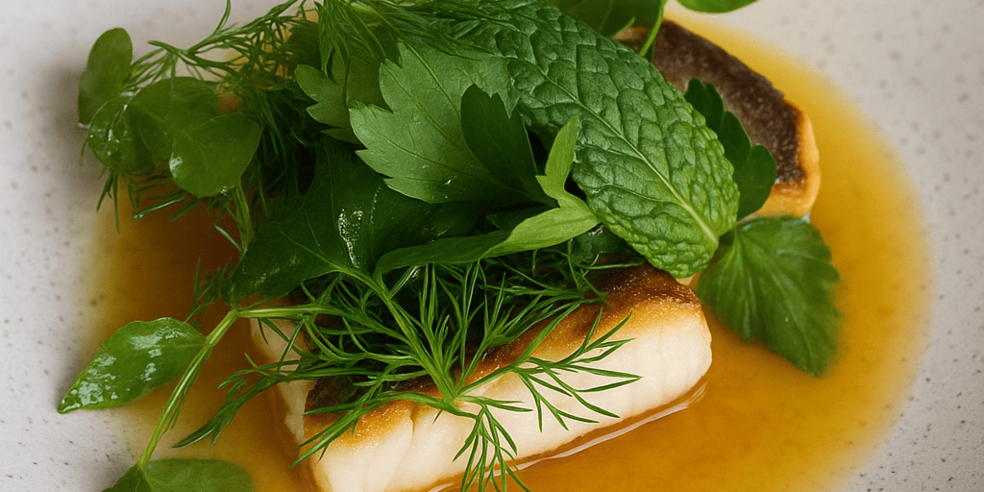 Matt Landmarks Fisch mit Kräutersalat